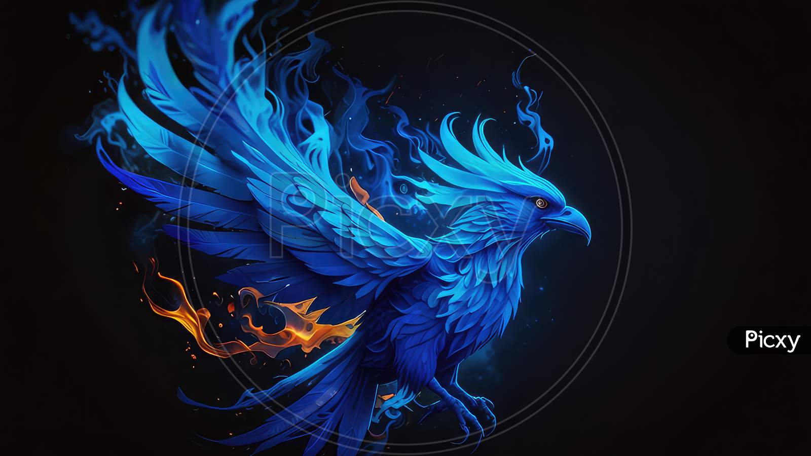 Blue Phoenix Wallpaper 4k Phone
