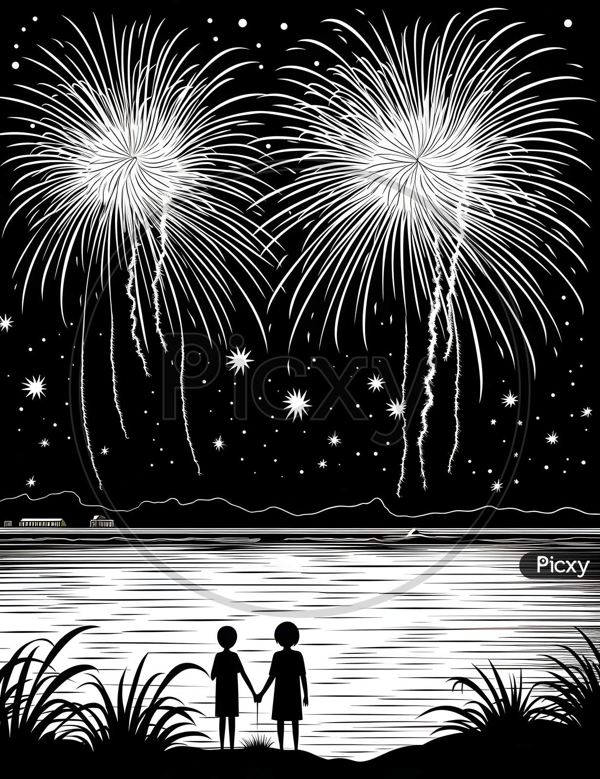 Two People Observing